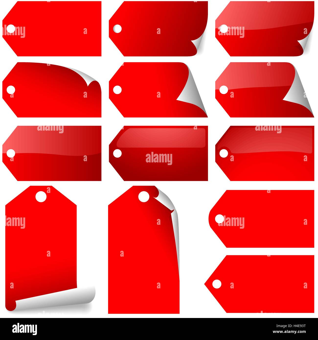 Red Price Tag Set Stock Vector Image & Art - Alamy