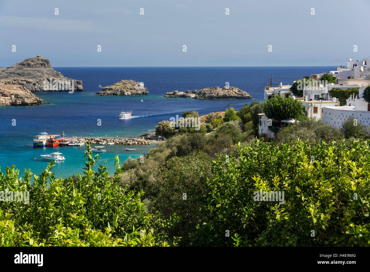 Lindos, sea bay Stock Photo - Alamy