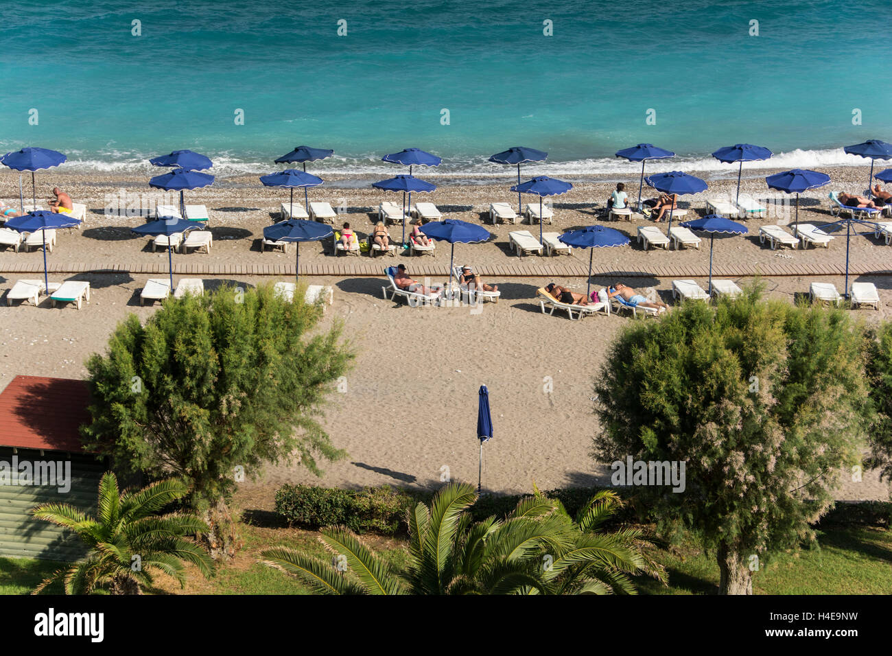 Rhodes, beach Ialyssos Stock Photo - Alamy