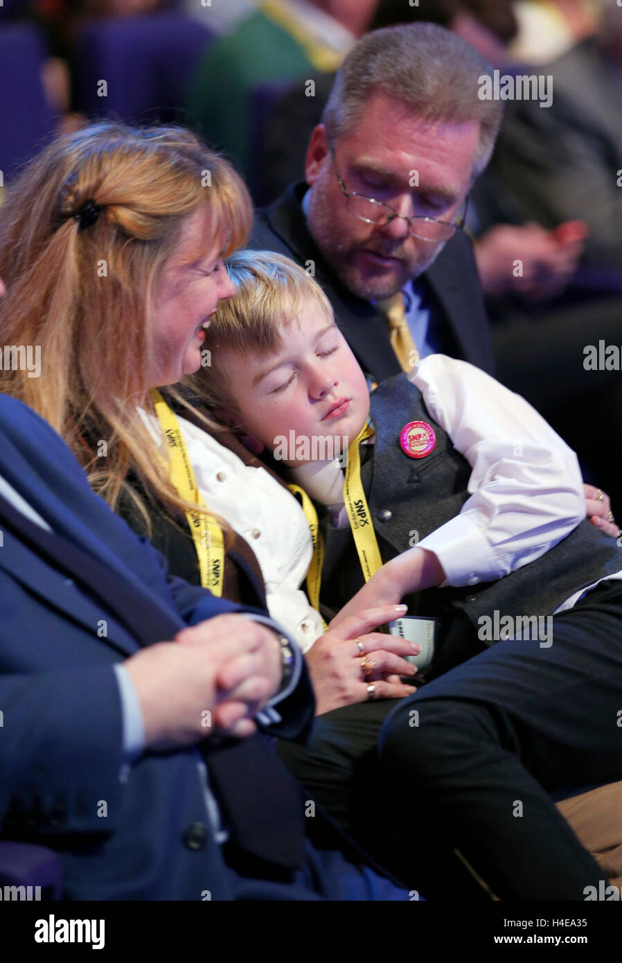 Kathryn and Gregg Brain with their son Lachlan at the SNP conference in ...