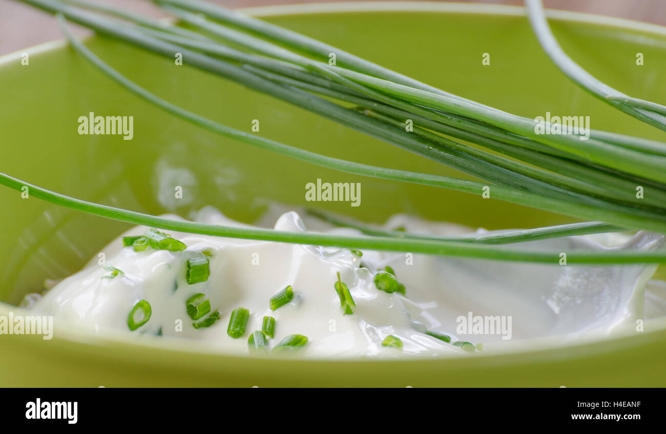 Chive dressing, sauce with creame and garlic Stock Photo - Alamy