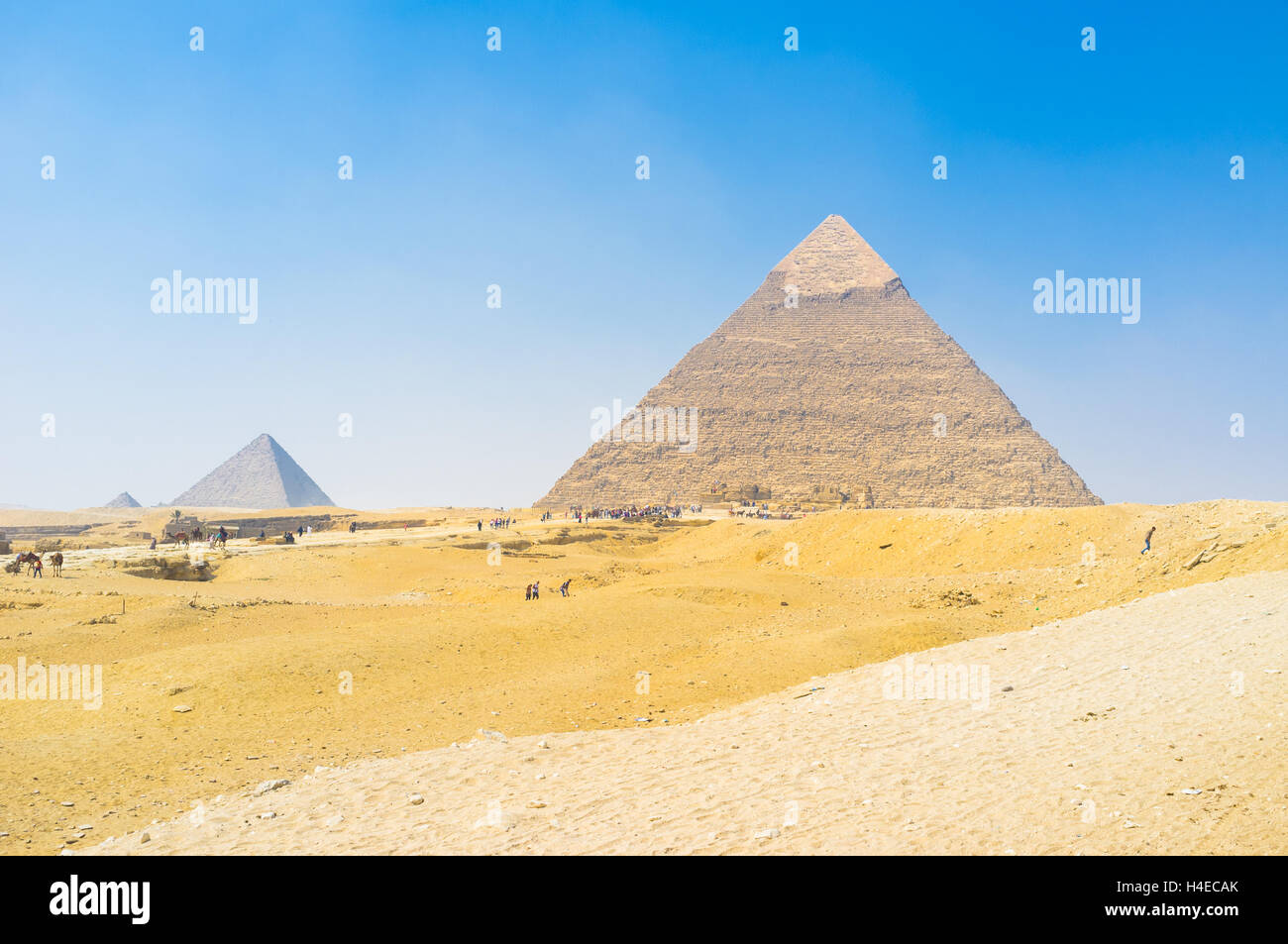 The Necropolis of Giza is the famous tourist destination, Egypt Stock ...