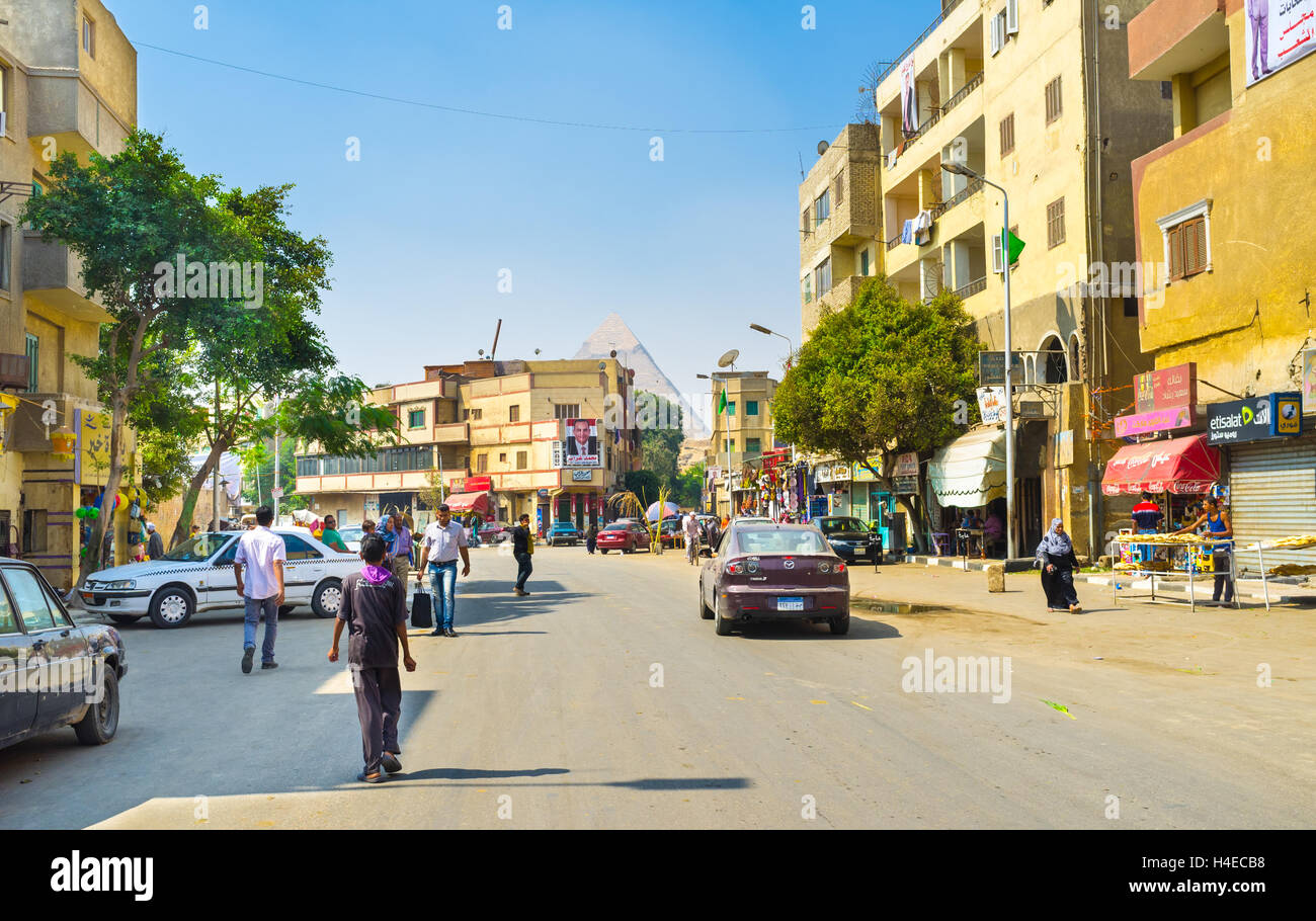 Giza pyramid egypt city building modern ancient city hi-res stock ...