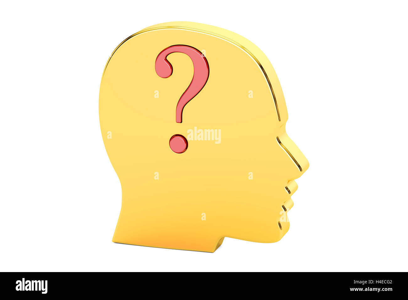 Head silhouette question mark hi-res stock photography and images - Alamy
