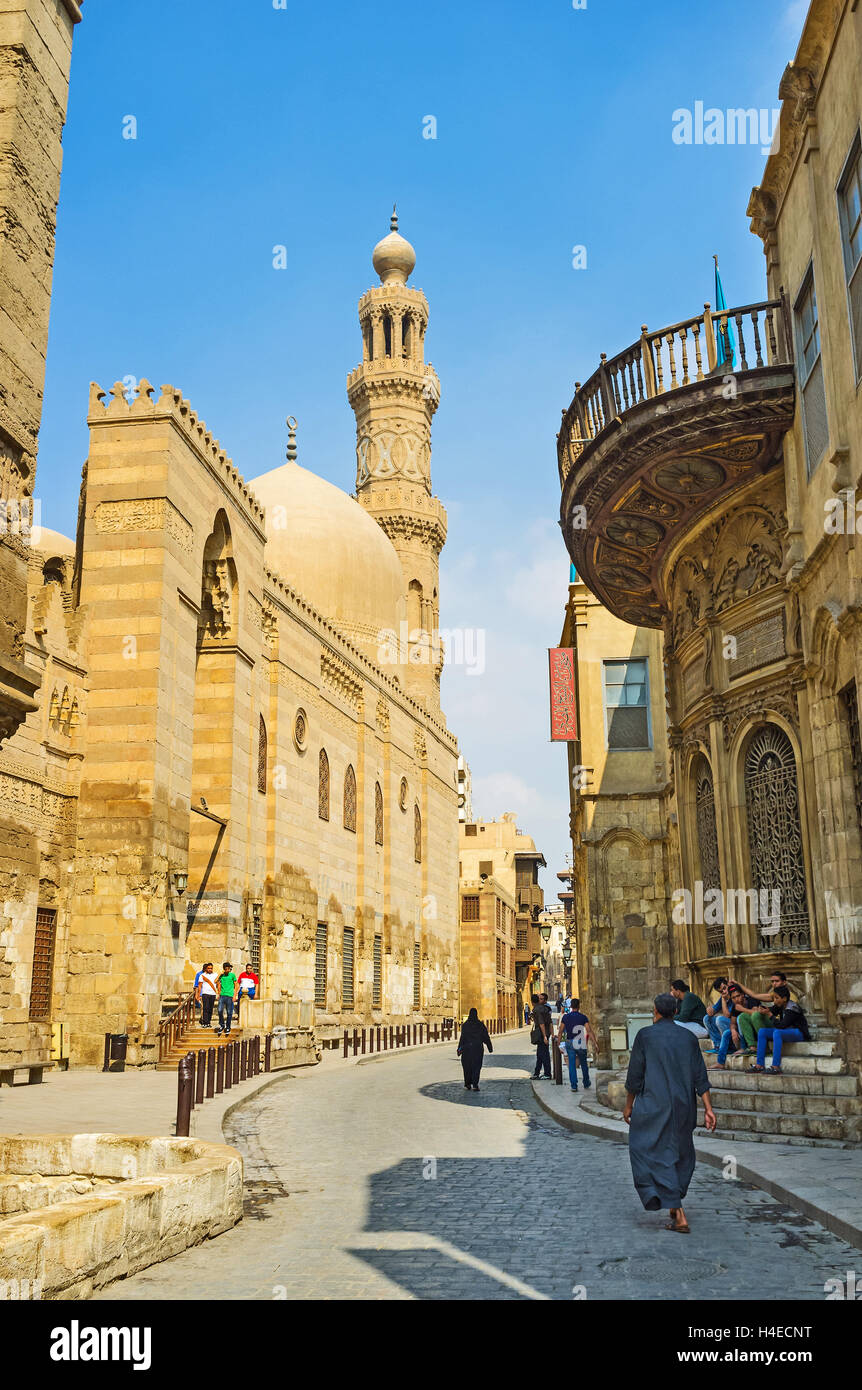 The Al-Muizz street is the center of historic Islamic district, Cairo ...