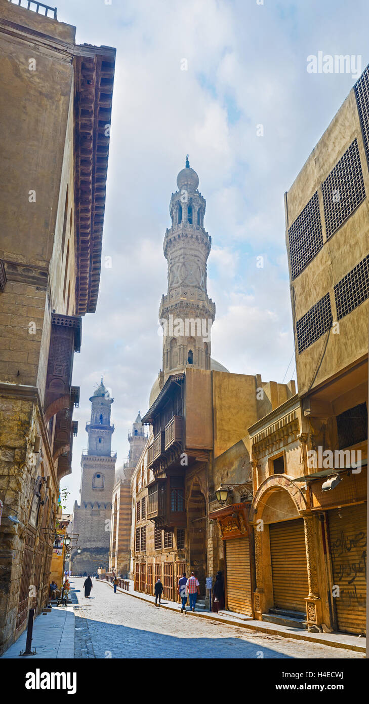 The Al-Muizz street is the heart of Islamic Cairo with numerous mosques ...