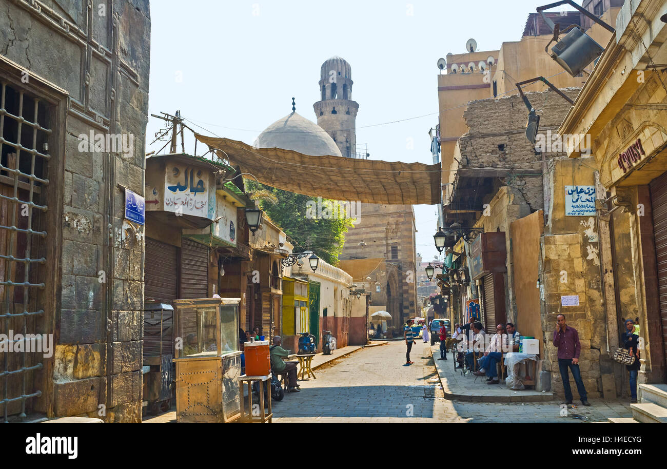 El Gamaleya street is one of the most popular in Islamic Cairo, here ...