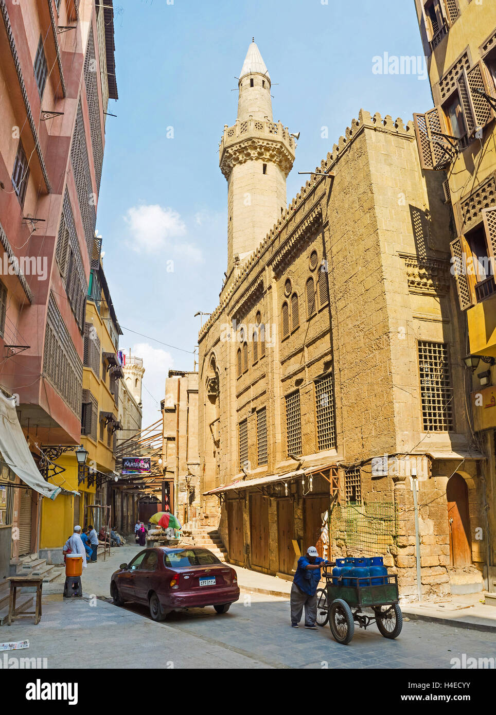 The old district with the narrow streets, beautiful mosques and high ...
