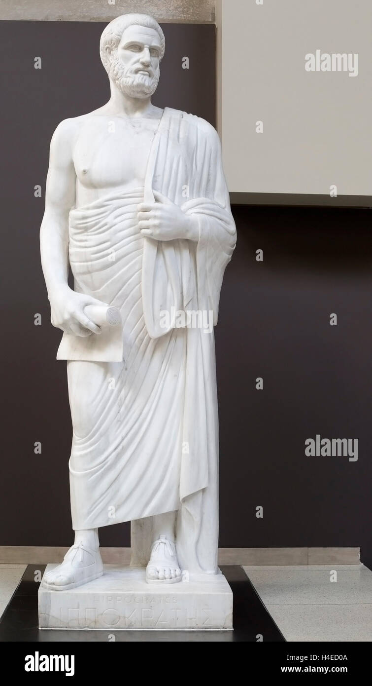 Hippocrates statue in medical college Stock Photo - Alamy