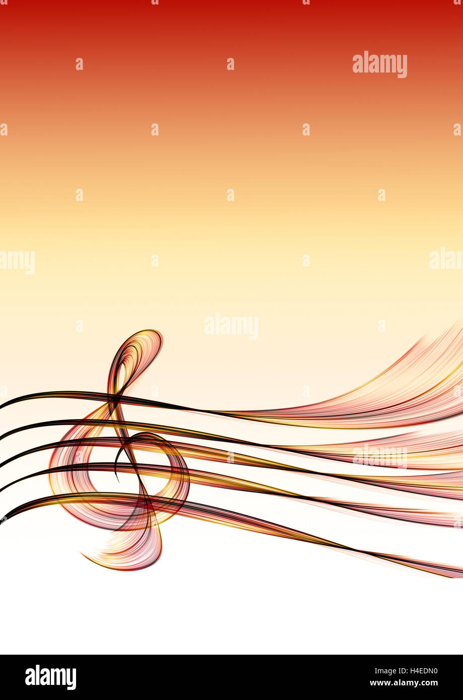 Abstract music background with a clef Stock Photo - Alamy