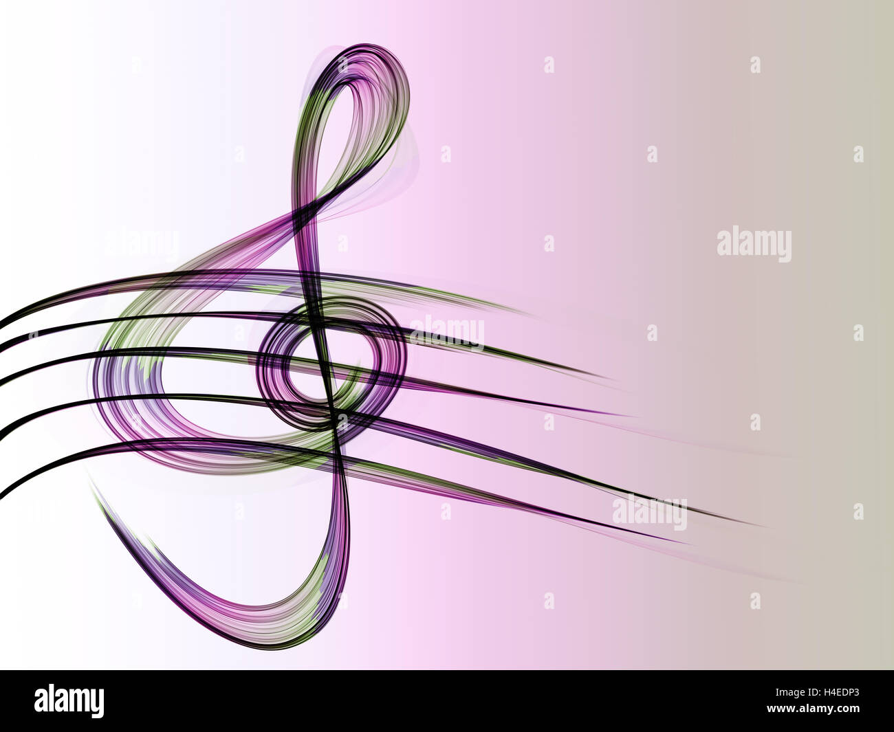 Music background with a clef and stave Stock Photo - Alamy