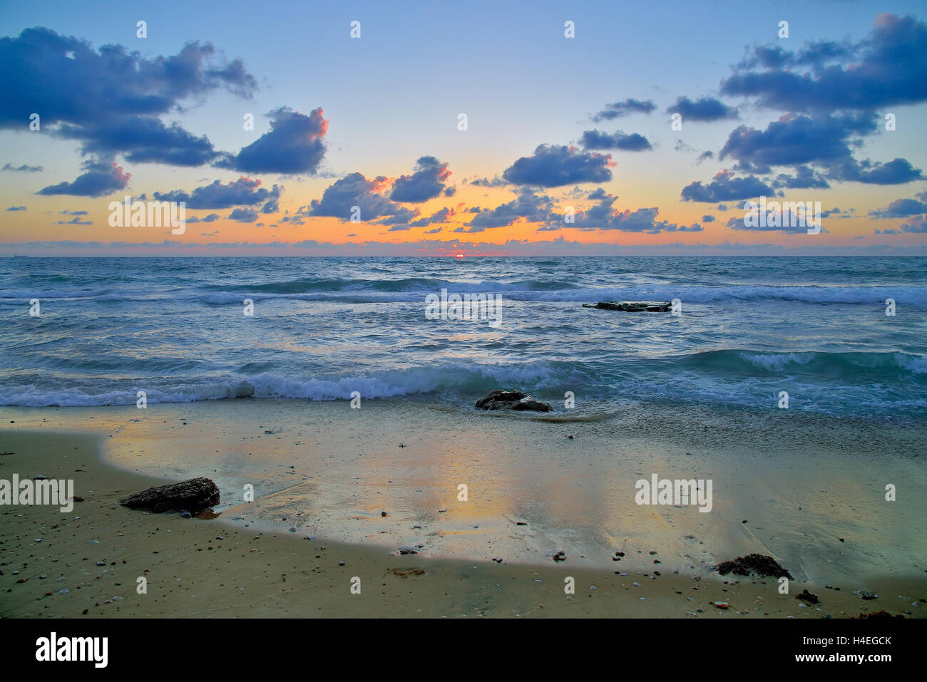 Sunset at Sea Stock Photo - Alamy