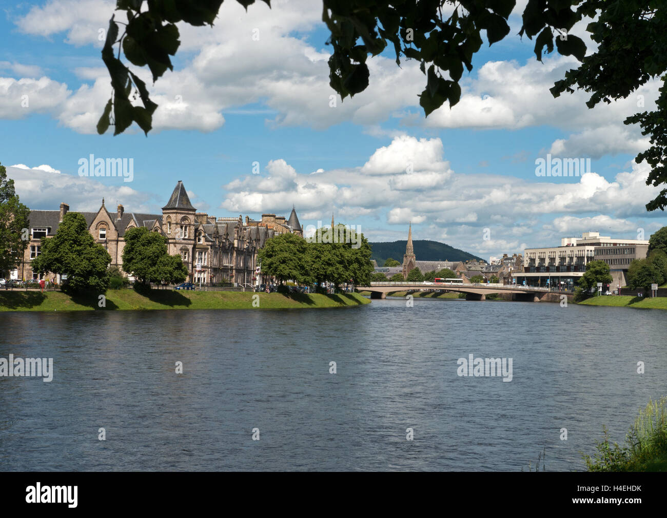 The Riverside alongside The River Ness at Inverness, Highland ...