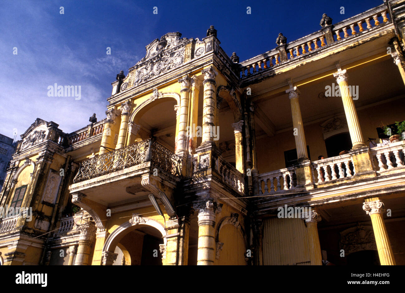 french colonial architecture, phnom penh, cambodia Stock Photo - Alamy