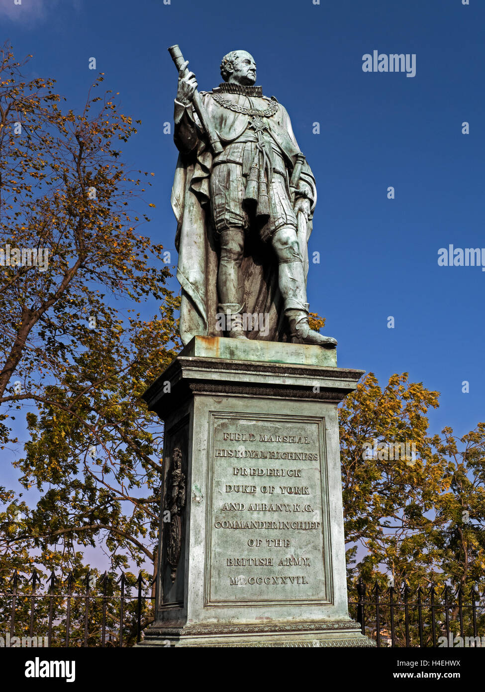 Statue of Field Marshal HRH Frederick, Duke of York, beside The ...
