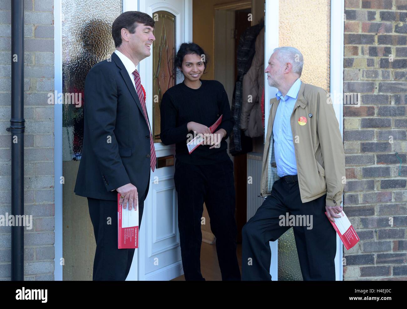 Labour party leader Jeremy Corbyn (right) and Labour candidate Duncan ...