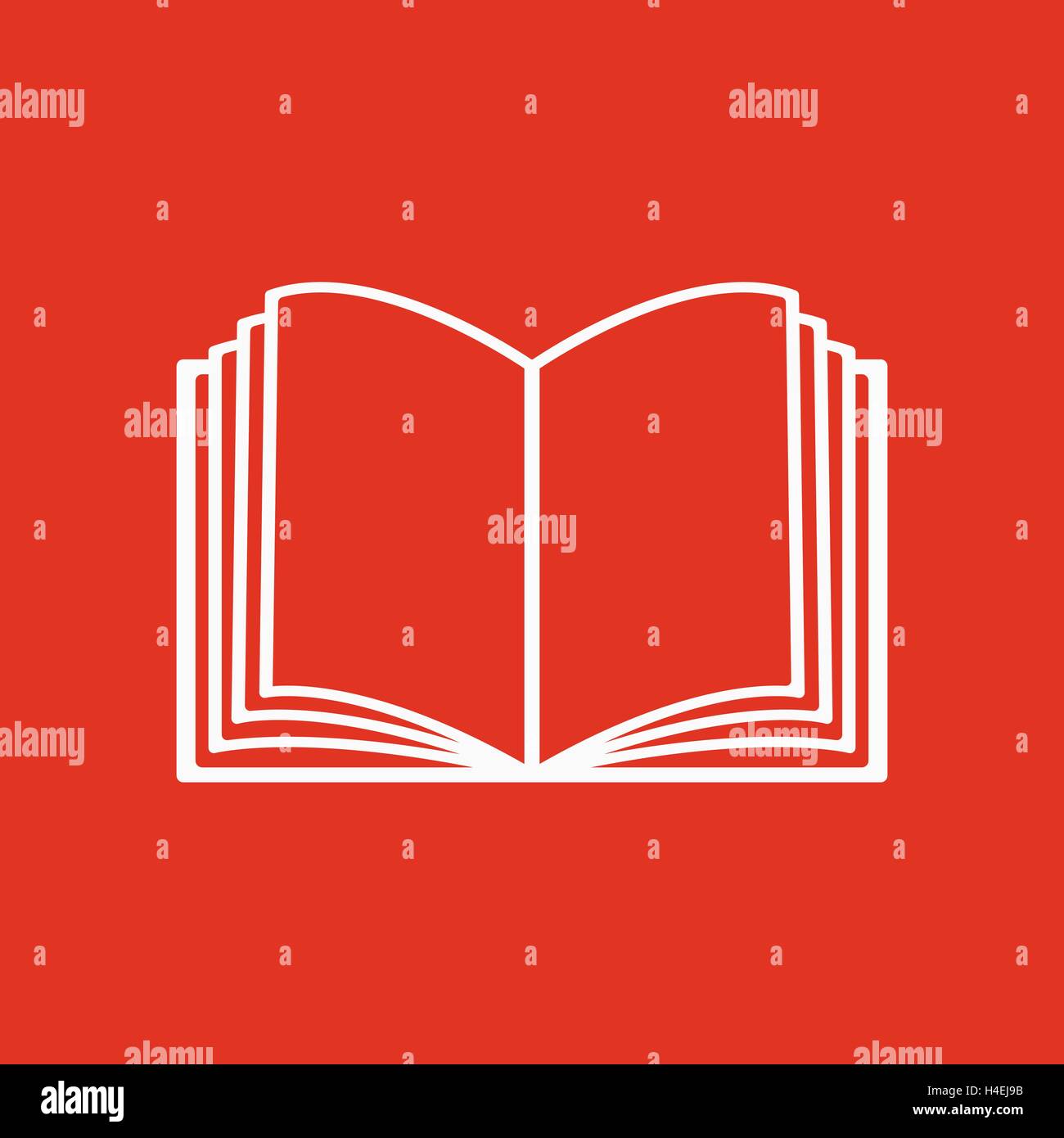 The open book icon. Manual and tutorial, instruction symbol. Flat Stock ...