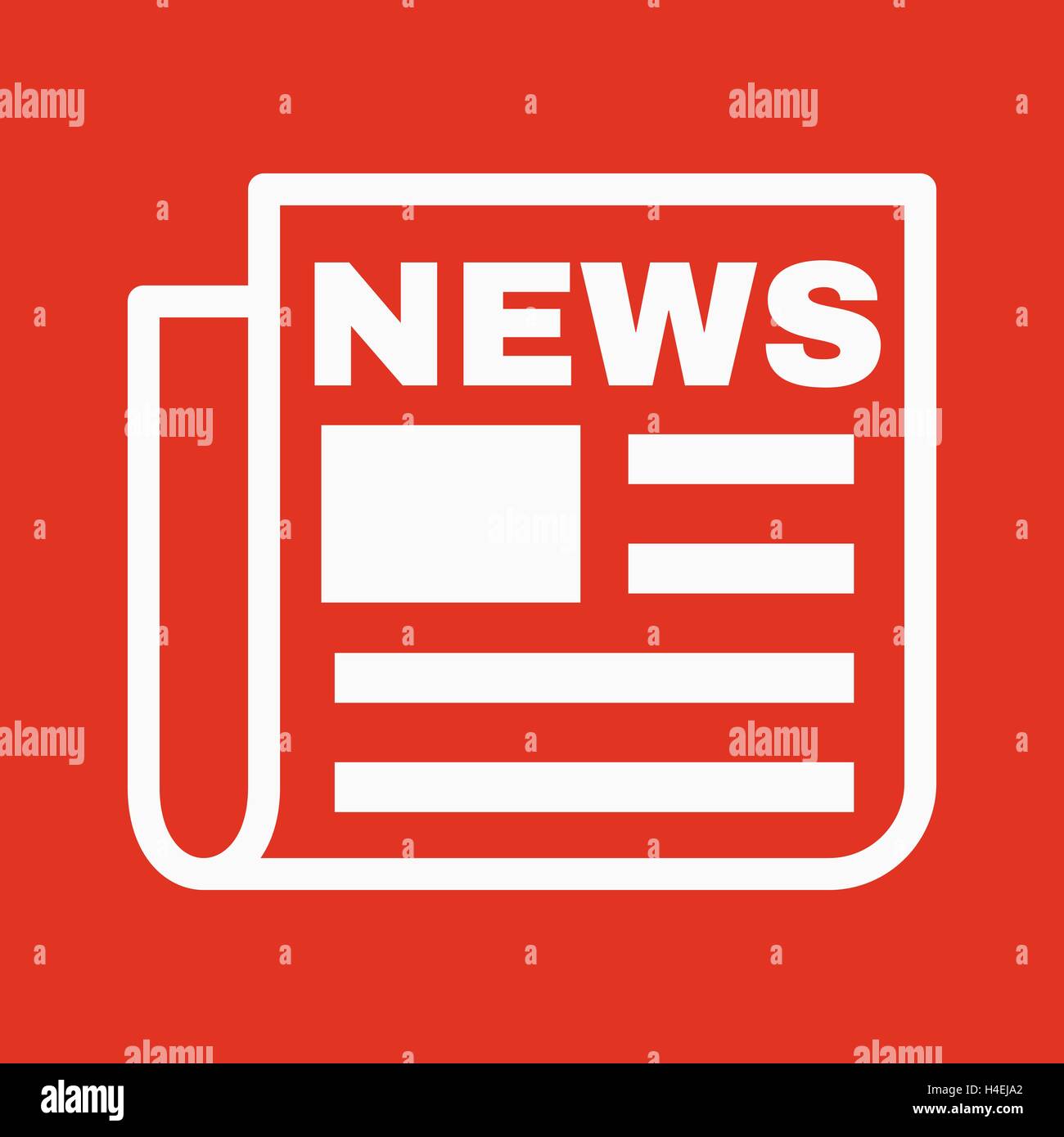 The news icon. Newspaper symbol. Flat Stock Vector Image & Art - Alamy