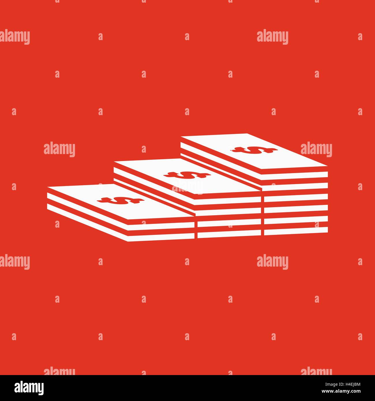The stack of banknotes icon. Greenback, bank note, money symbol. Flat ...