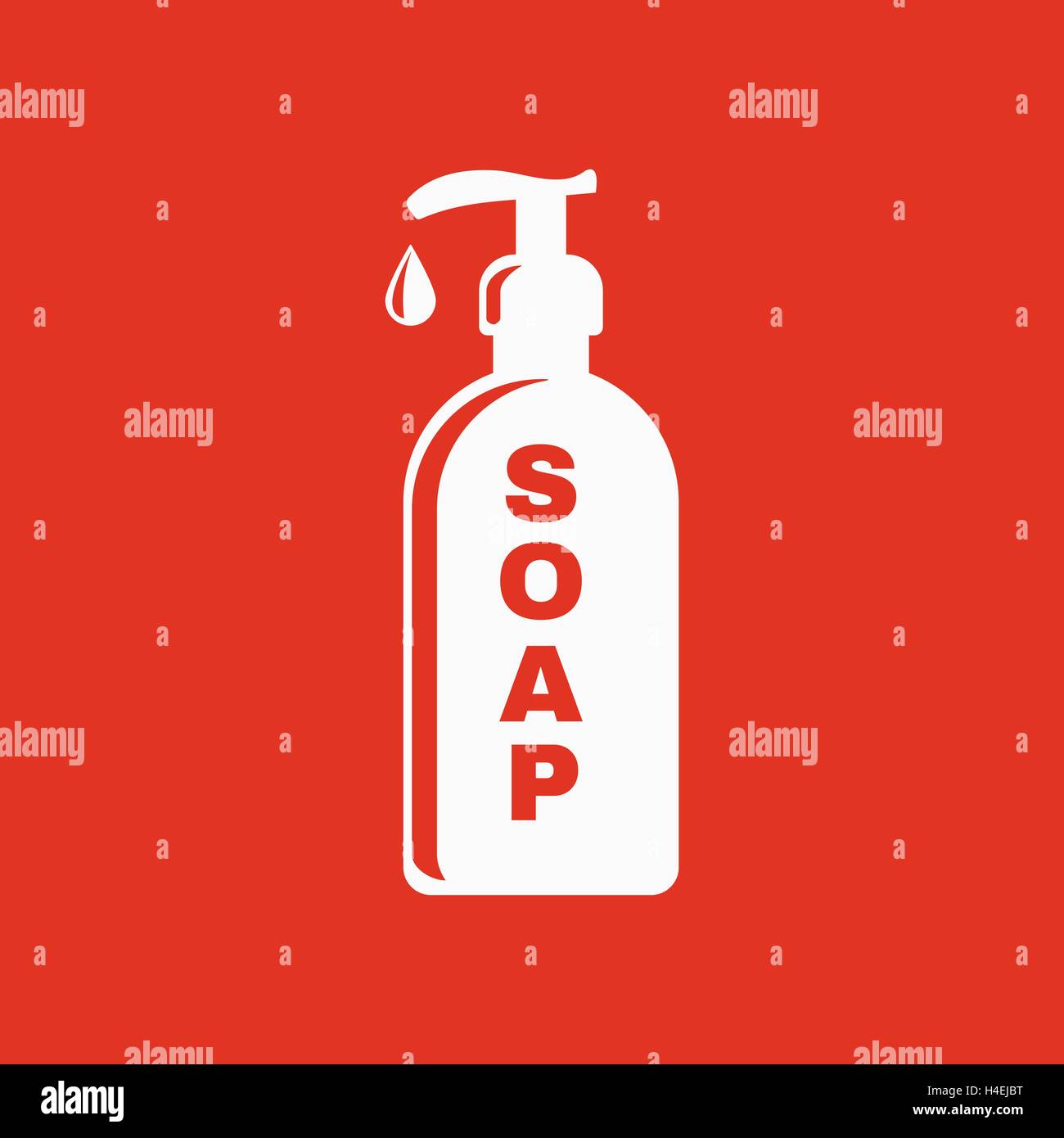 The liquid soap icon. Hand wash symbol. Flat Stock Vector Image & Art ...