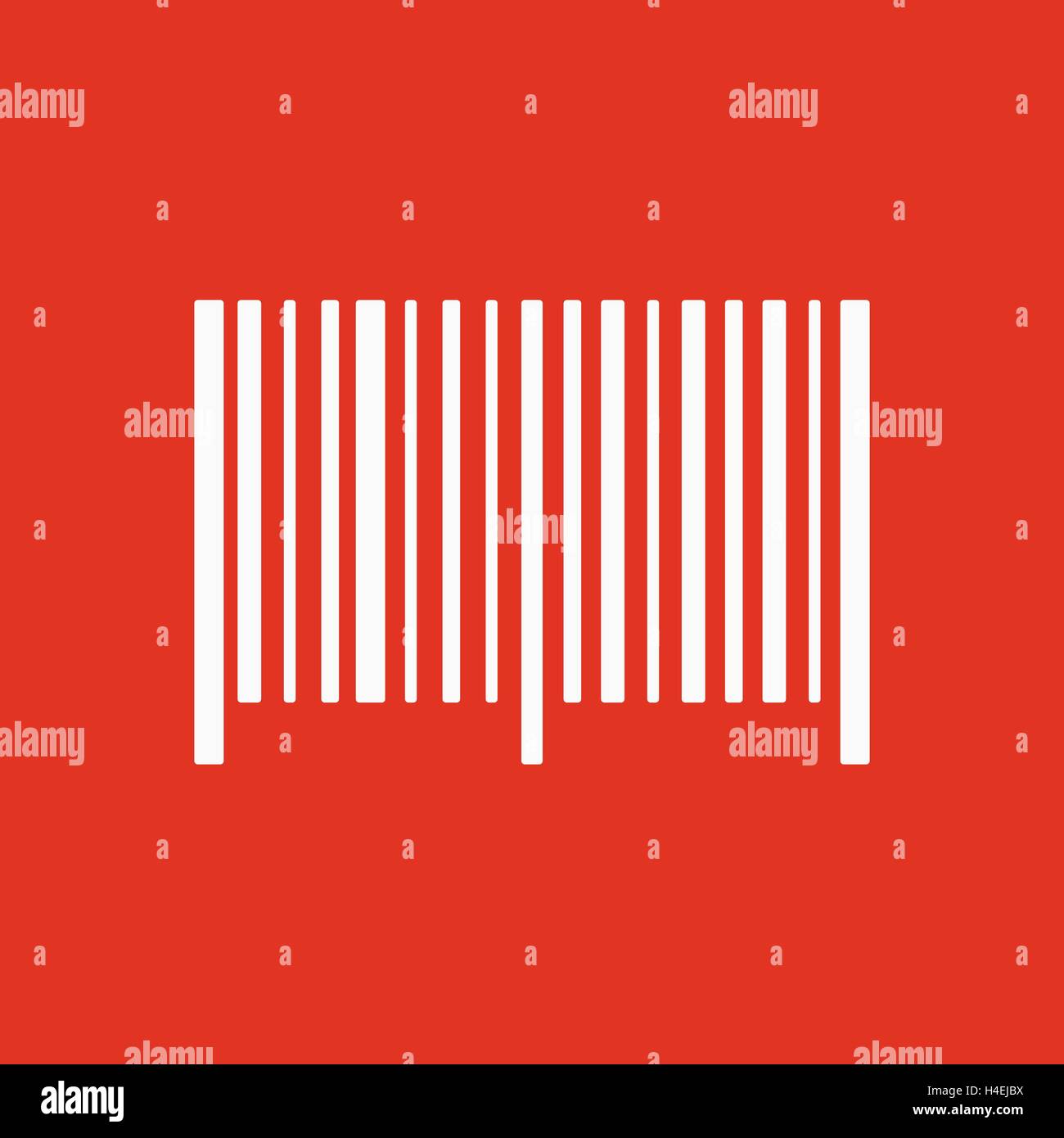 The barcode icon. Identification and ID symbol. Flat Stock Vector Image ...
