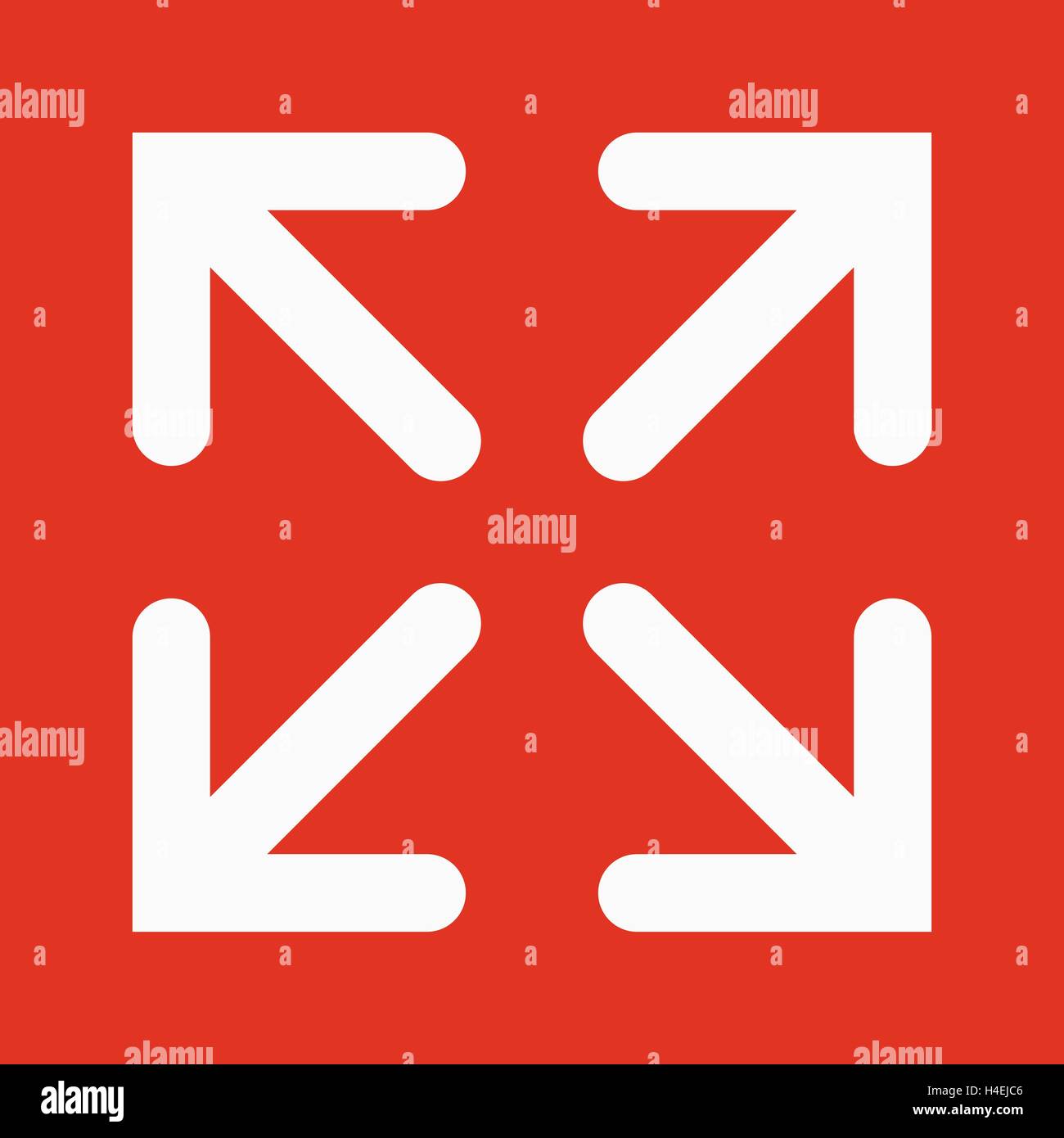 The full screen icon. Arrows symbol. Flat Stock Vector Image & Art - Alamy