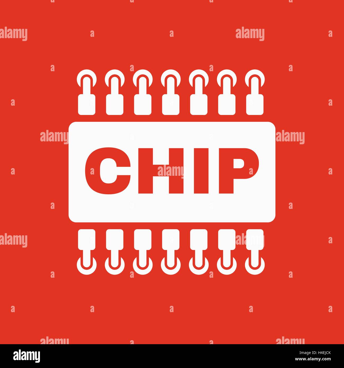 The chip icon. Microchip and microcircuit symbol. Flat Stock Vector ...