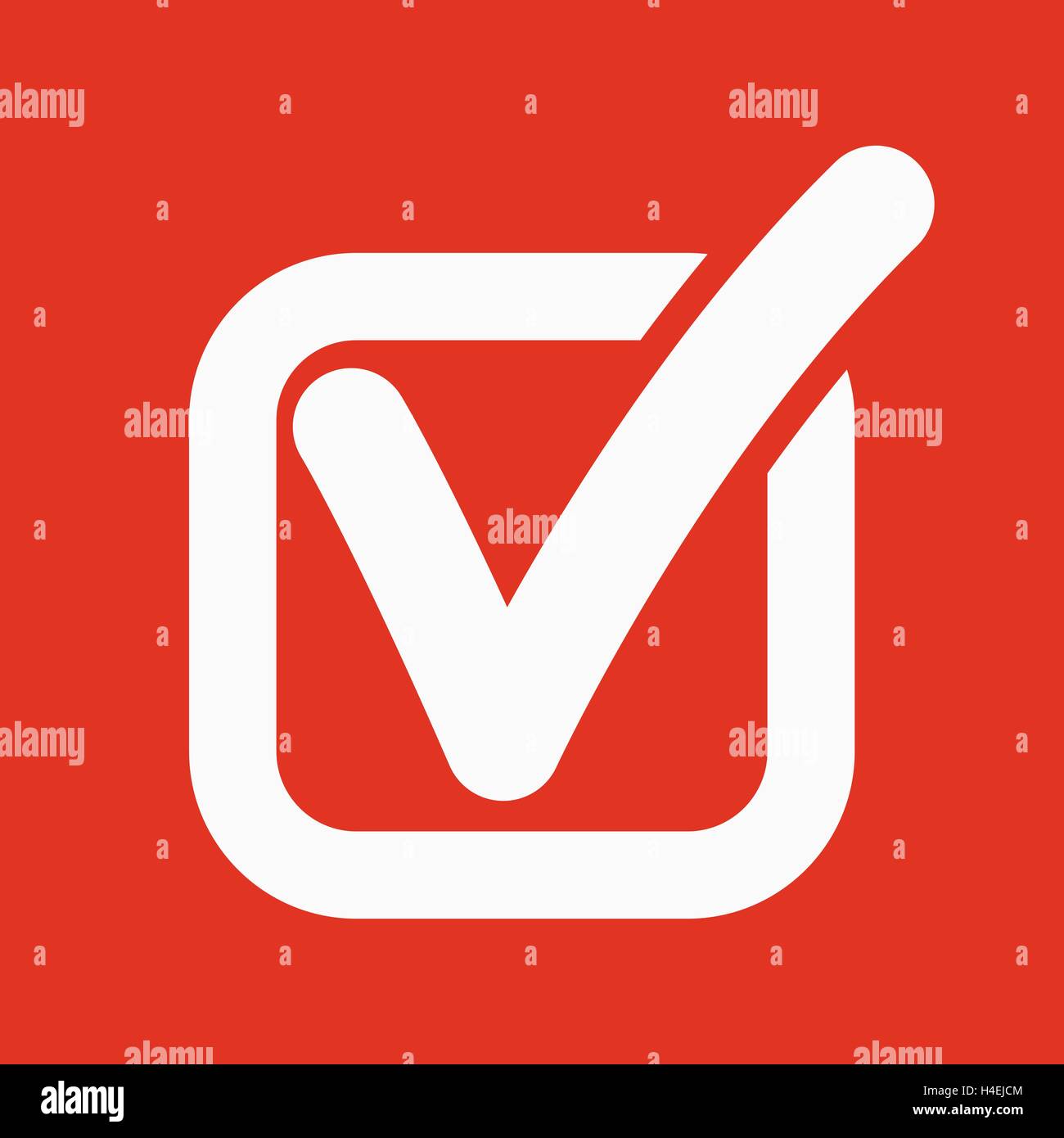 The check icon. Checkmark and checkbox, yes, voting symbol. Flat Stock ...
