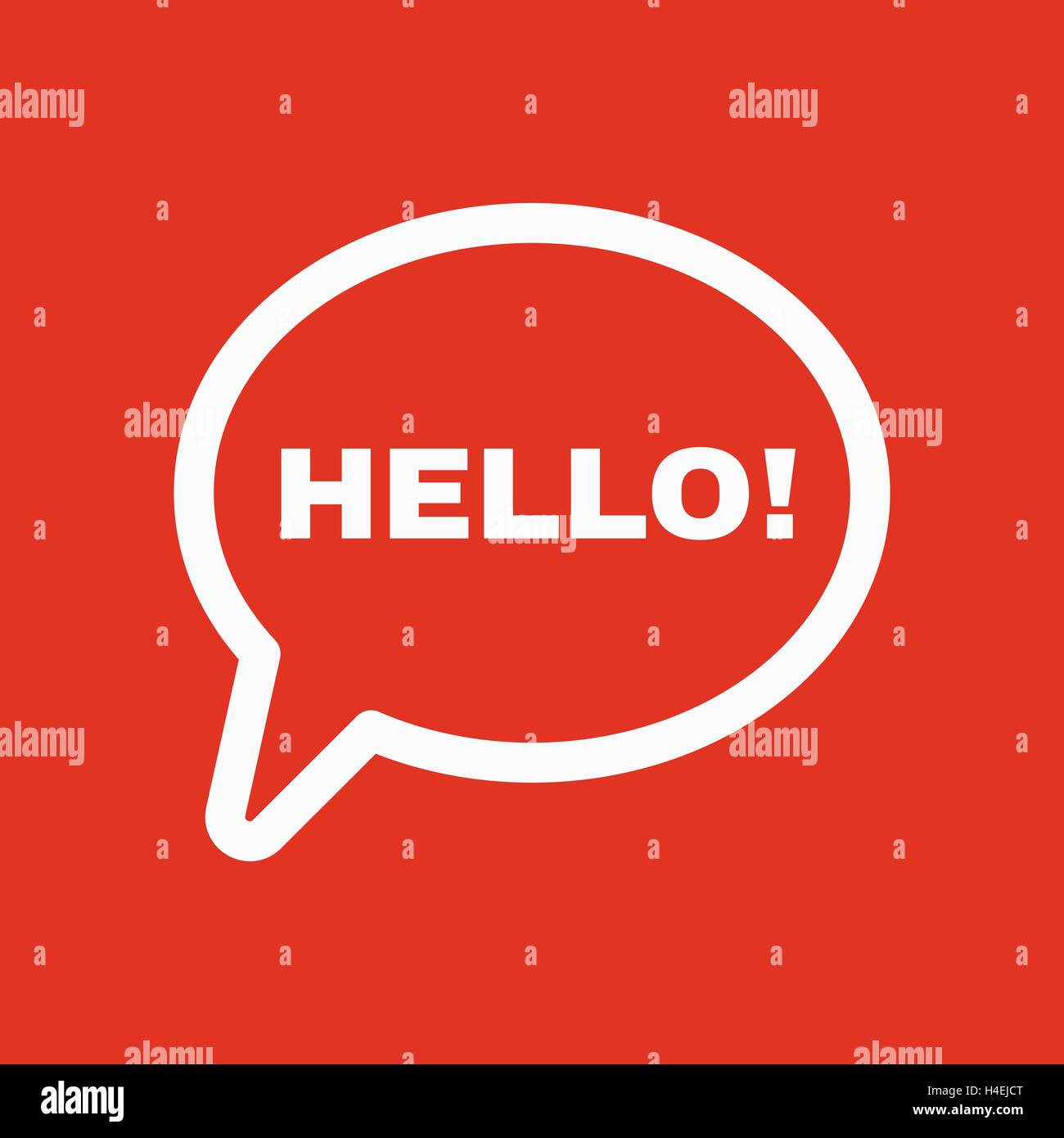 The hello icon. Greet and hi symbol. Flat Stock Vector Image & Art - Alamy