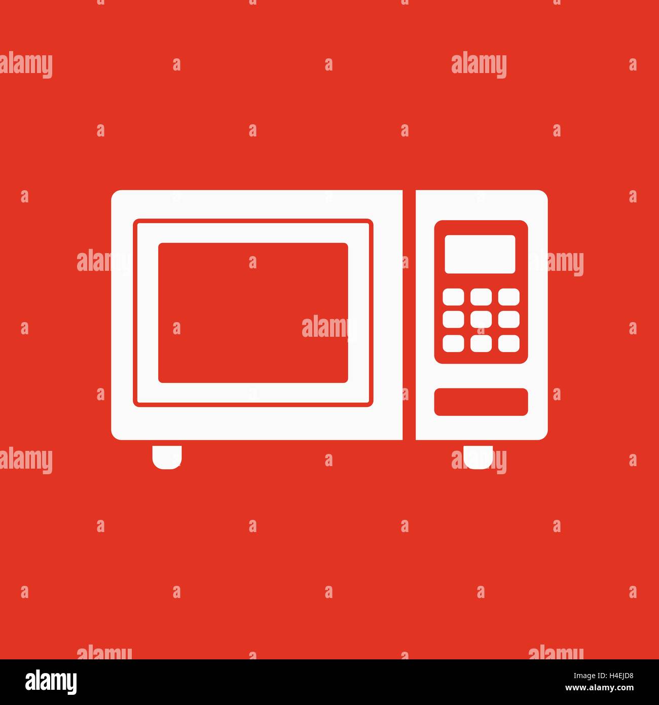 The microwave oven icon. Kitchen symbol. Flat Stock Vector Image & Art ...