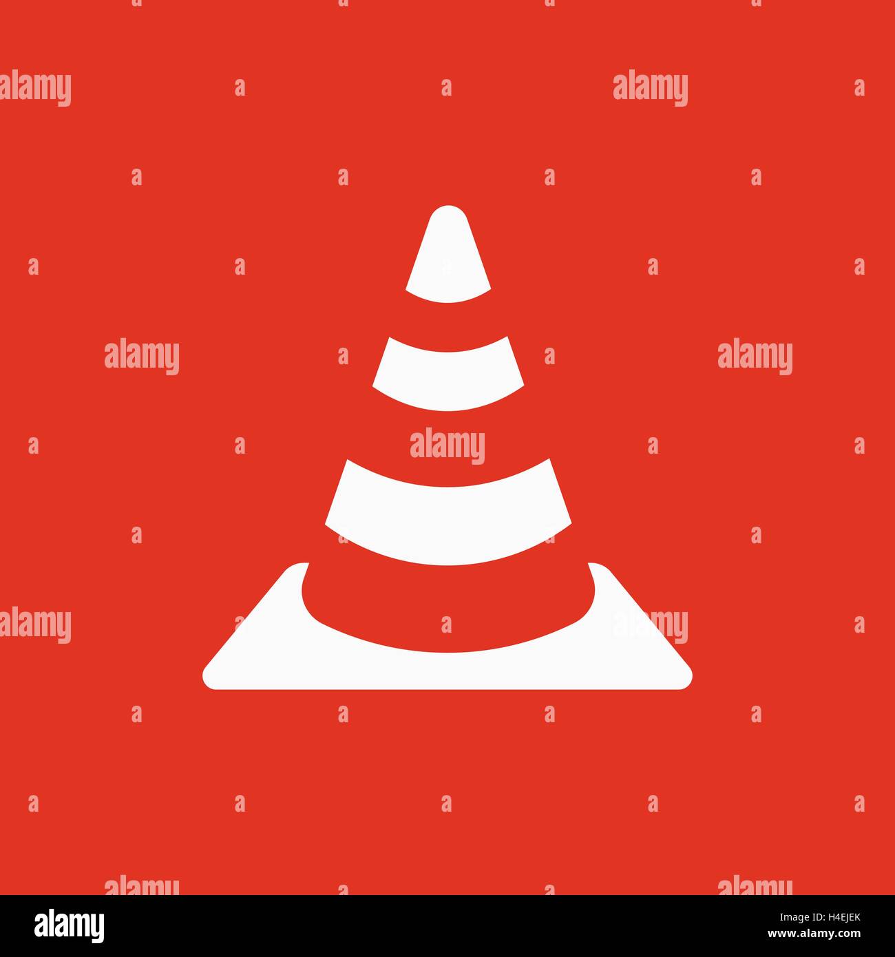 The traffic cone icon. Safety and attention, danger, warning symbol ...