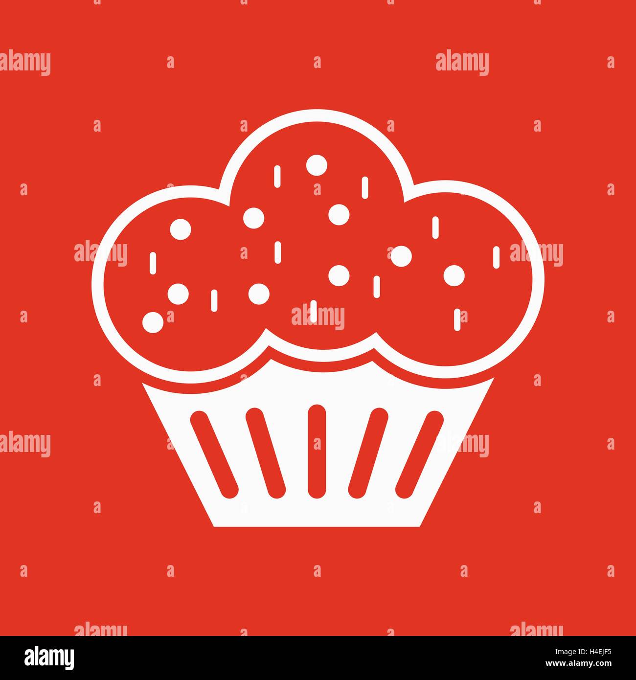 The muffin icon. Dessert and baked, cake, bakery symbol. Flat Stock ...