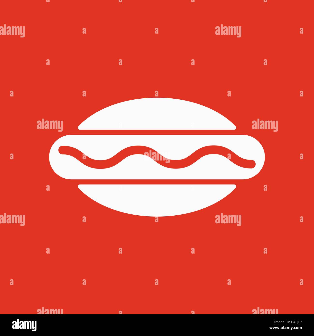 The hot dog icon. Sandwich and baking, fast food symbol. Flat Stock ...