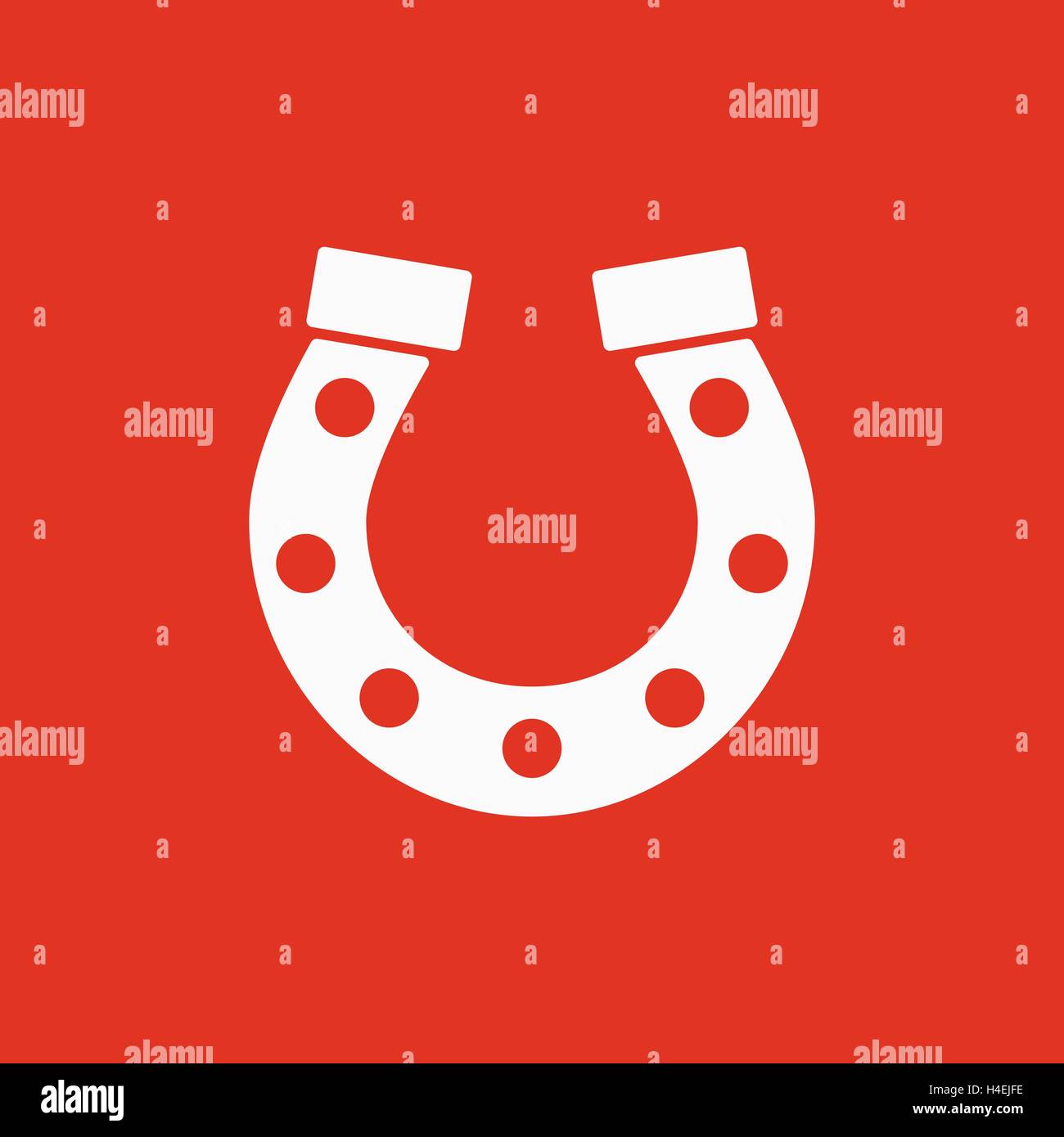 The horseshoe icon. Horse and races symbol. Flat Stock Vector Image ...