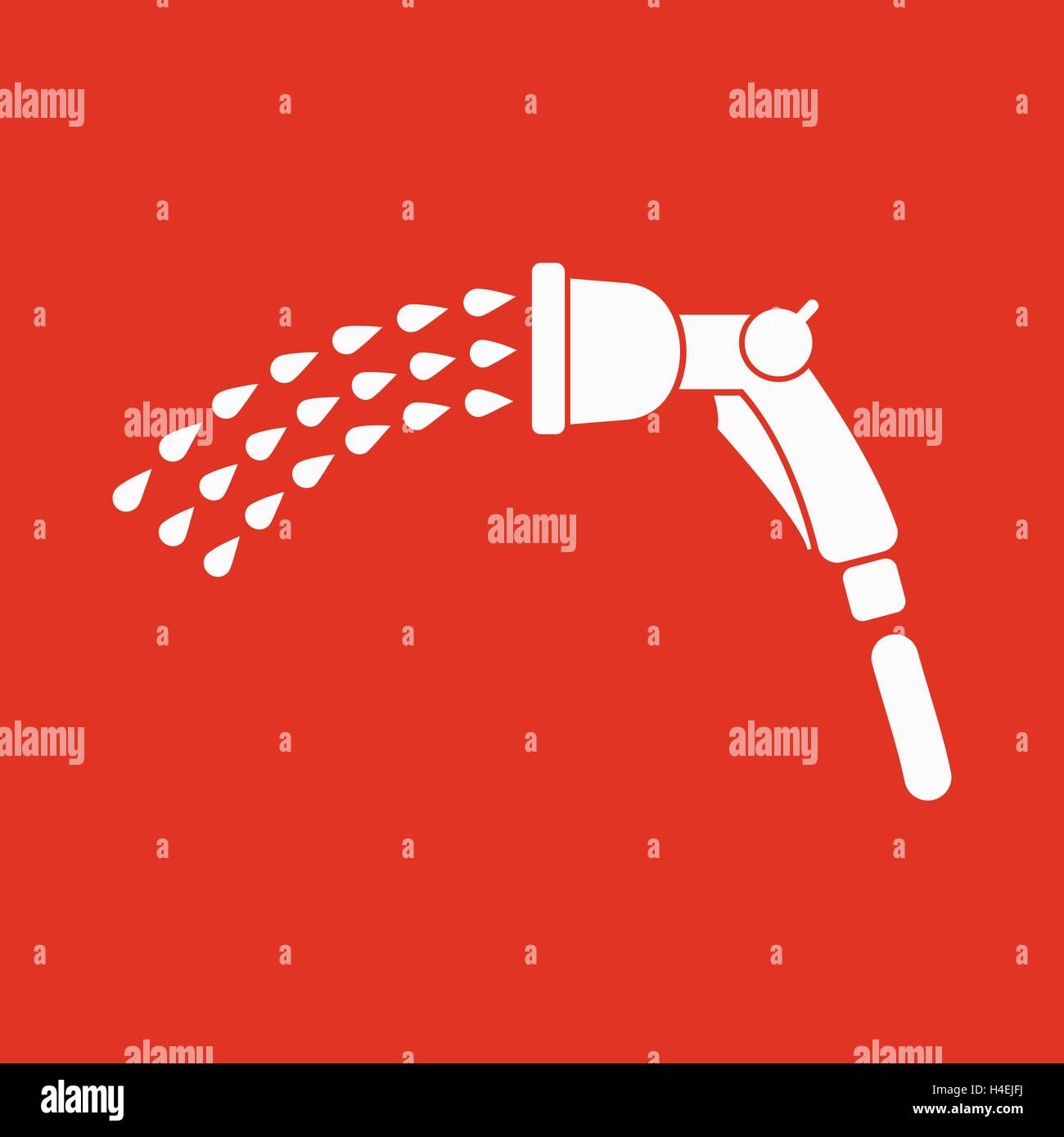 The spray gun icon. Irrigation and watering symbol. Flat Stock Vector ...