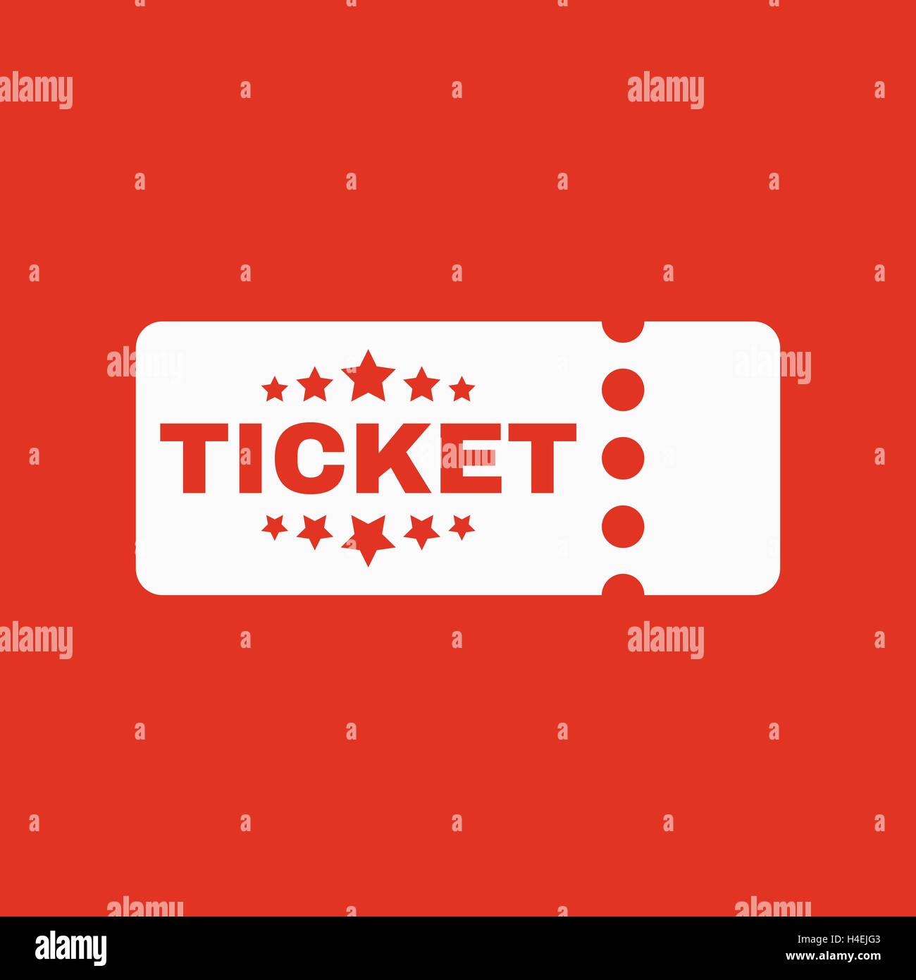 The ticket icon. Ducket and seat, tkt symbol. Flat Stock Vector Image ...