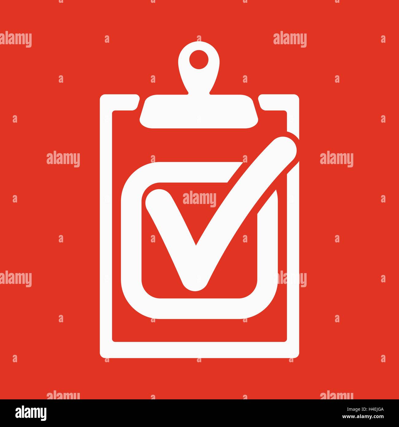 The checklist icon. Clipboard and executed task, correct answer symbol ...