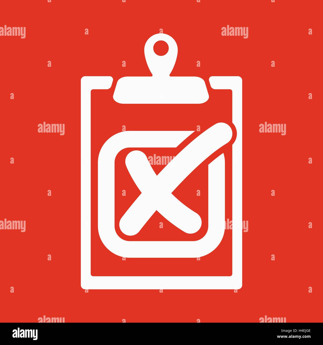 The checklist icon. Clipboard and failed task, wrong answer symbol ...