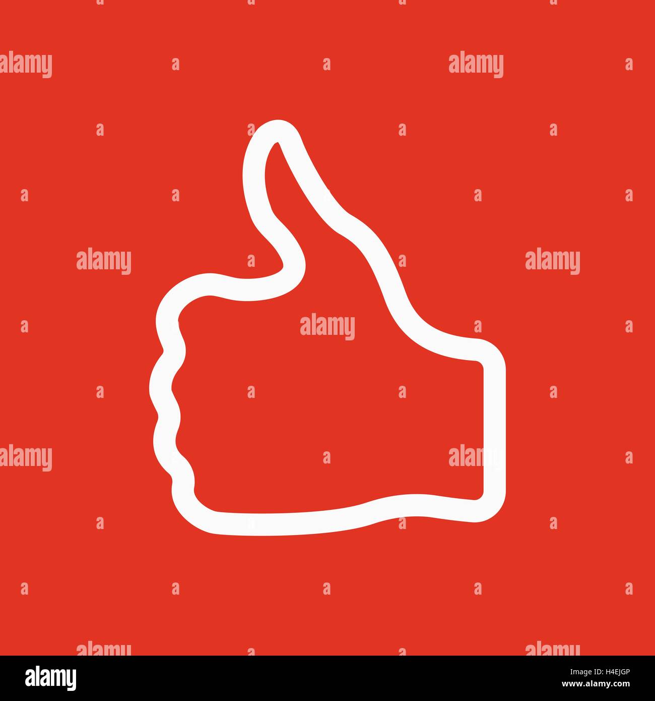 The thumb up icon. Like and yes, approve symbol. Flat Stock Vector ...