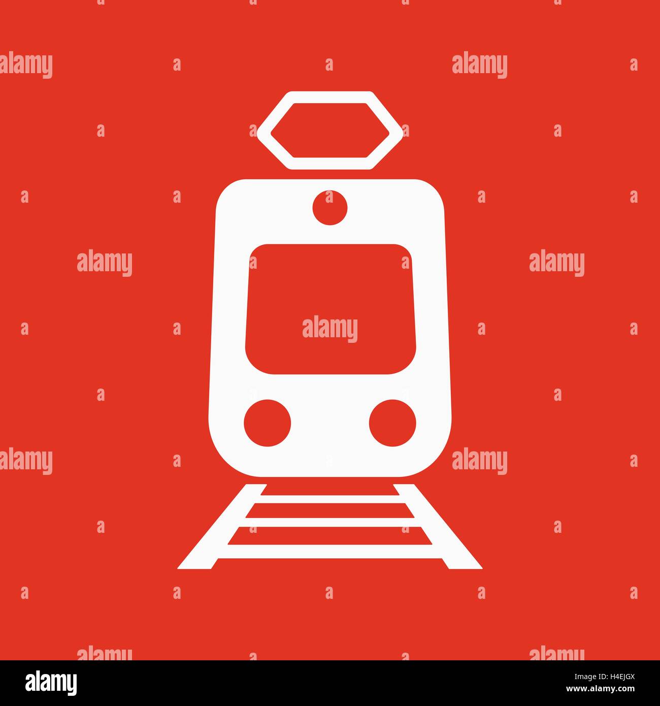 The train icon. Metro and tram, railroad symbol. Flat Stock Vector ...