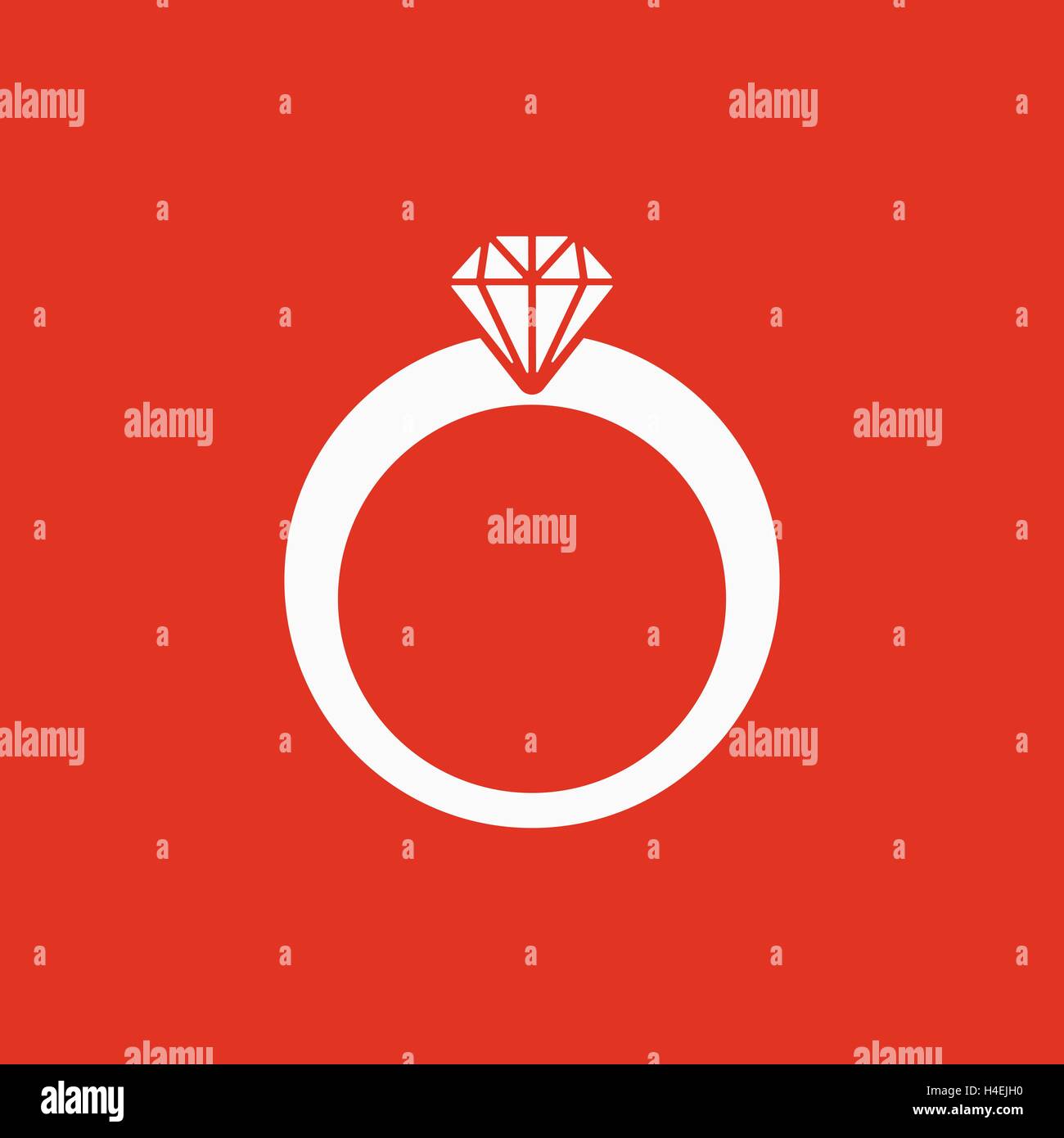 The ring icon. Diamond and jewelry, wedding symbol. Flat Stock Vector ...