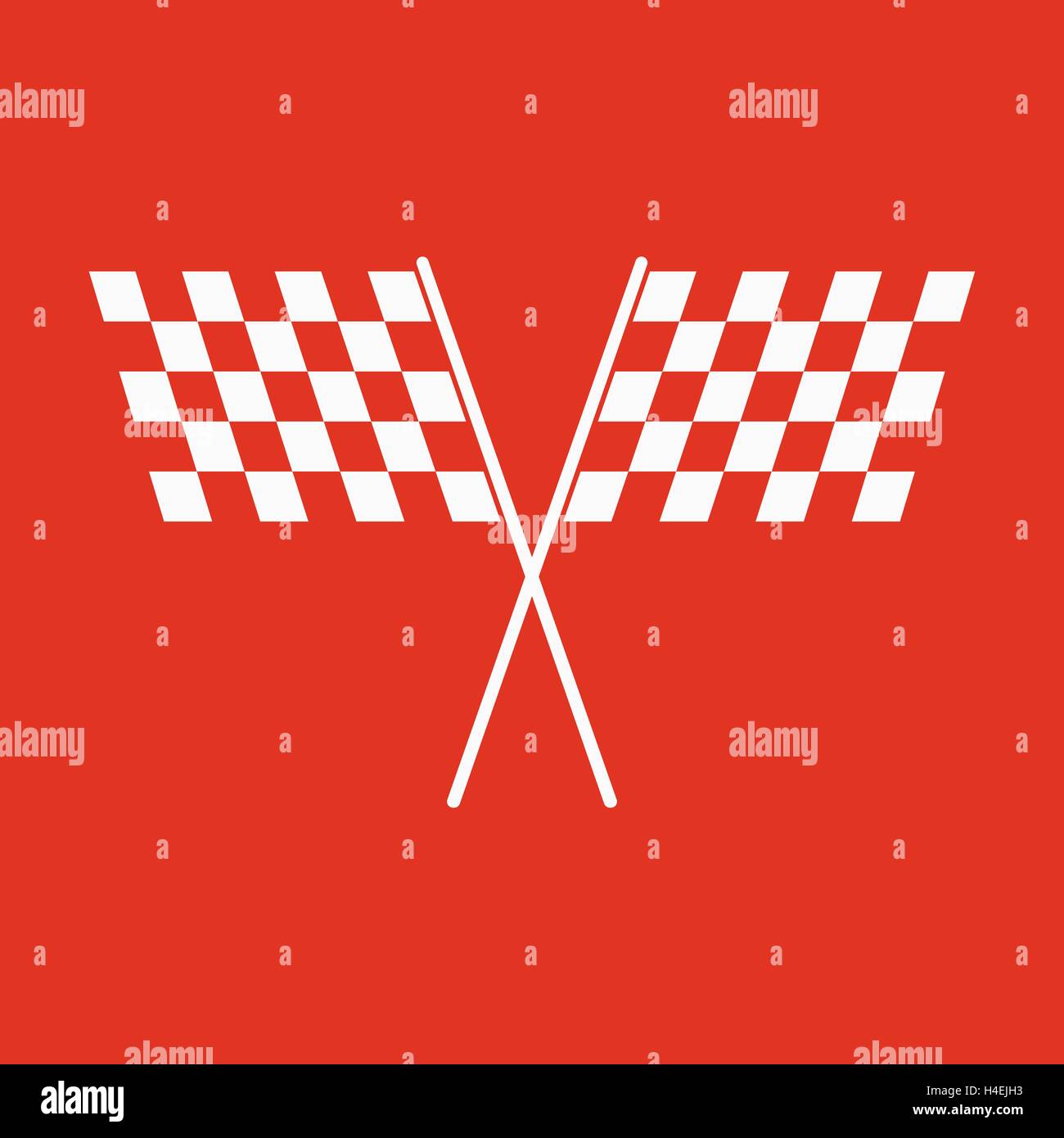 The checkered flag icon. Finish and start, winner symbol. Flat Stock ...