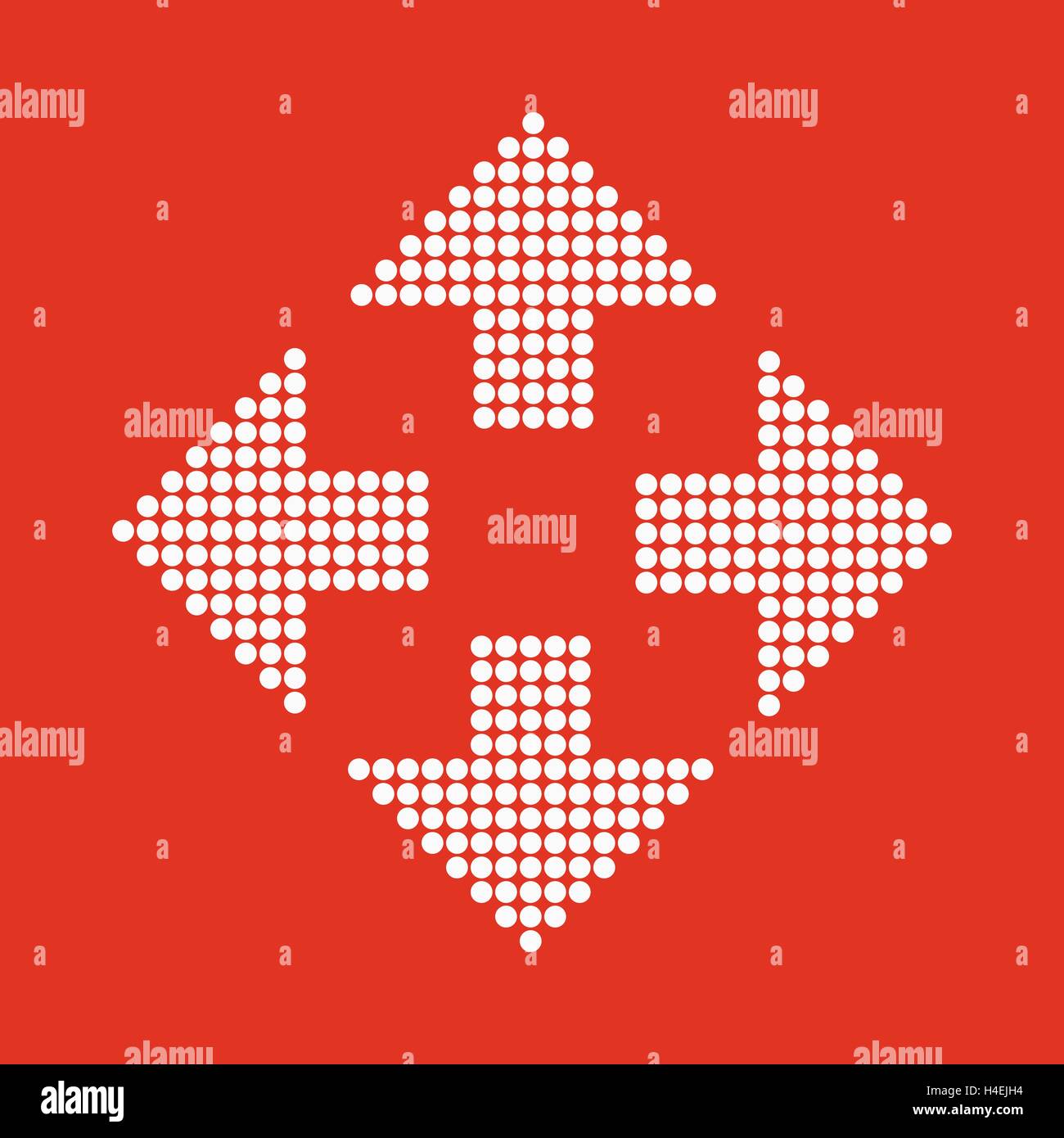 The arrow icon. Navigation and positioning, direction symbol. Flat ...