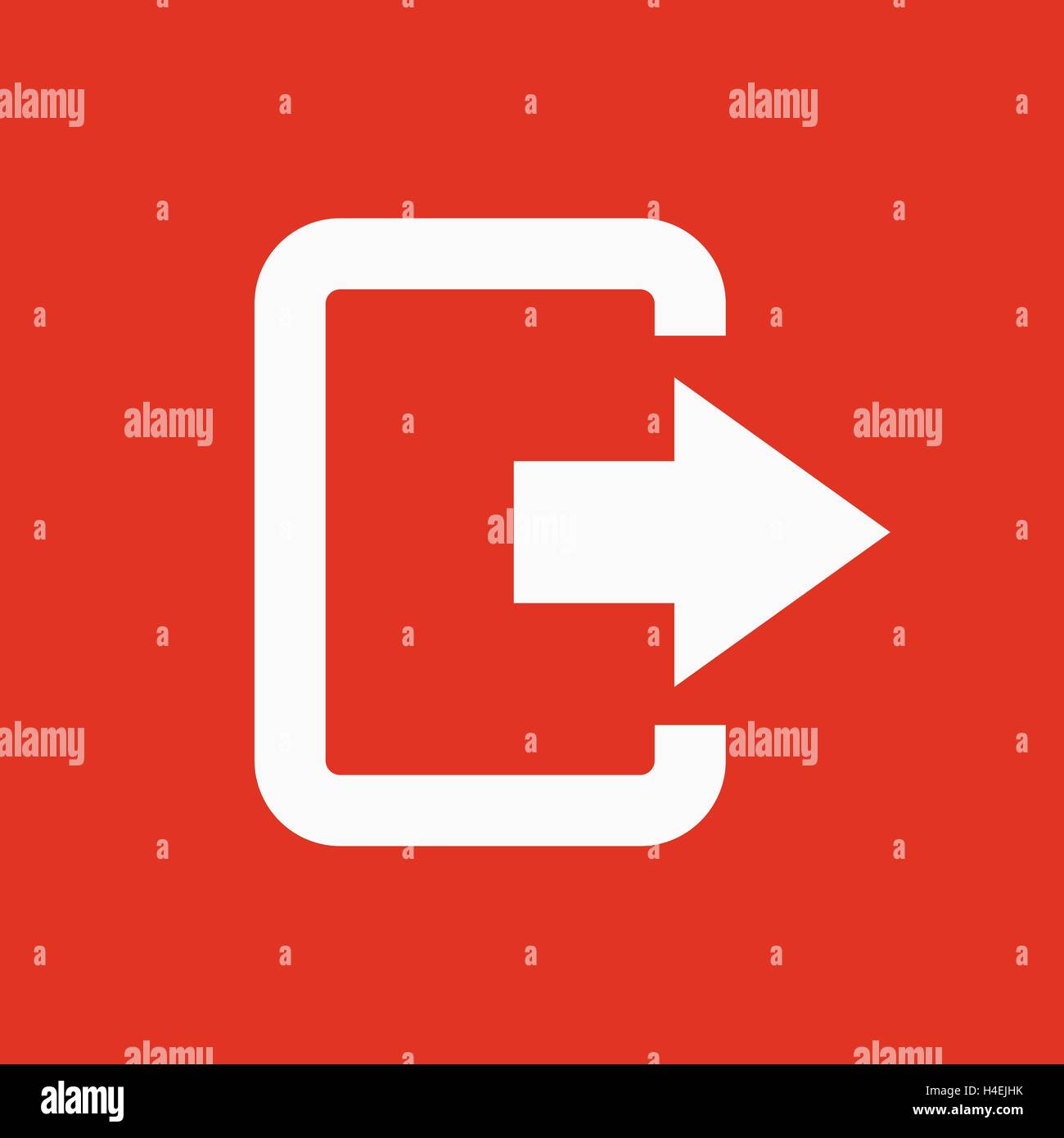 The exit bag icon. Logout and output, outlet, out symbol. Flat Stock ...