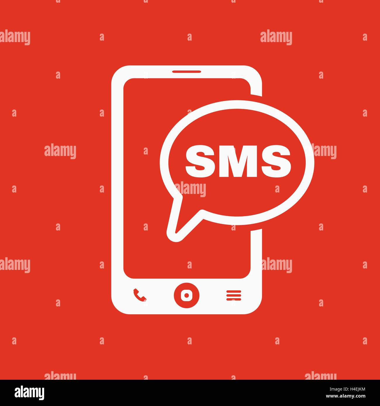 The sms icon. Smartphone and telephone, communication, message symbol ...