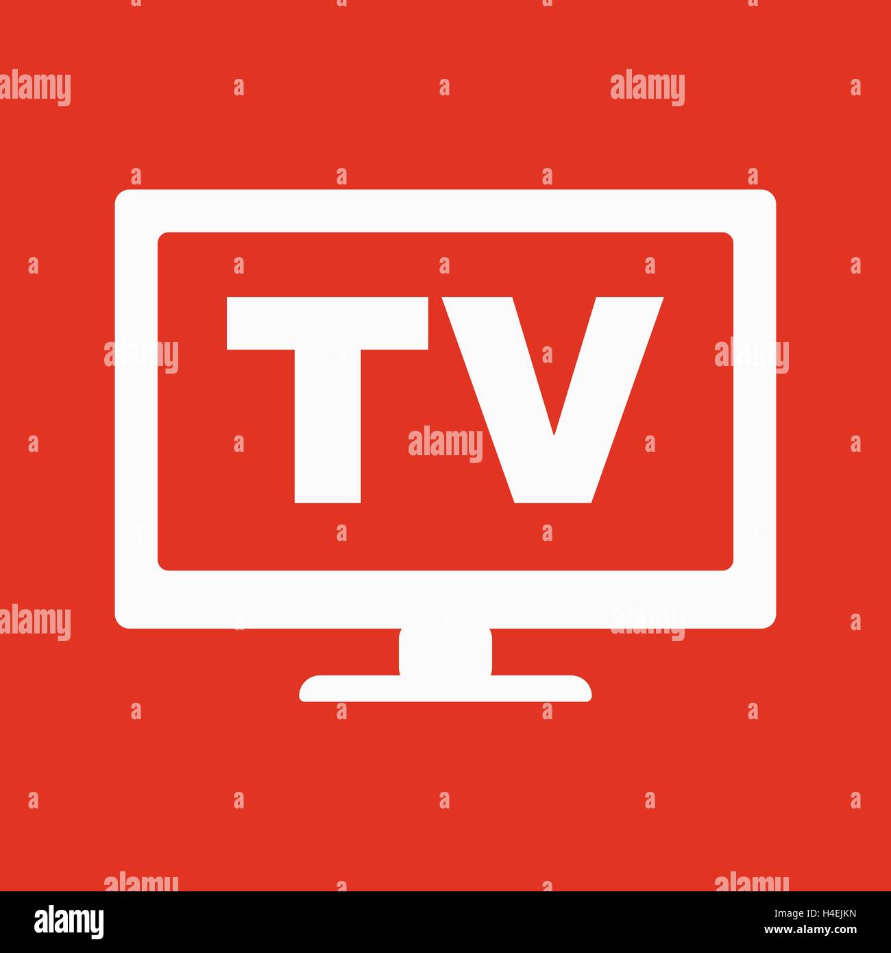 The tv icon. Television and telly, telecasting, broadcast symbol. Flat ...