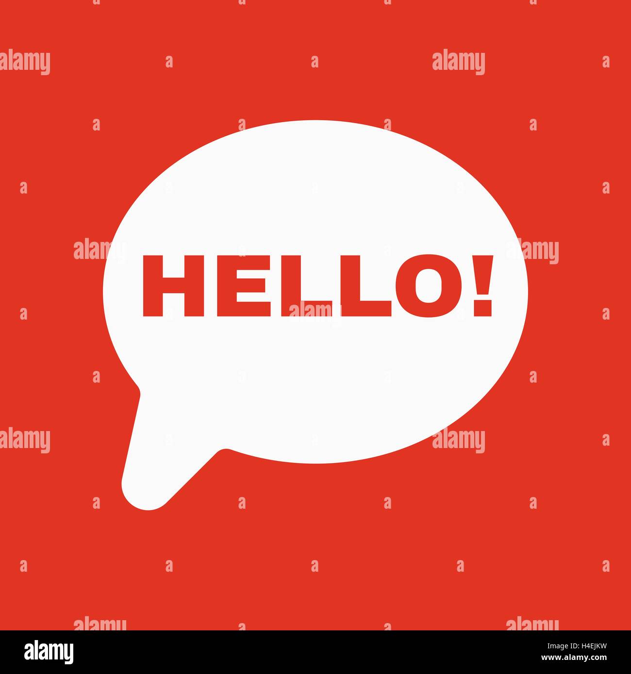 The hello icon. Greet and hi symbol. Flat Stock Vector Image & Art - Alamy