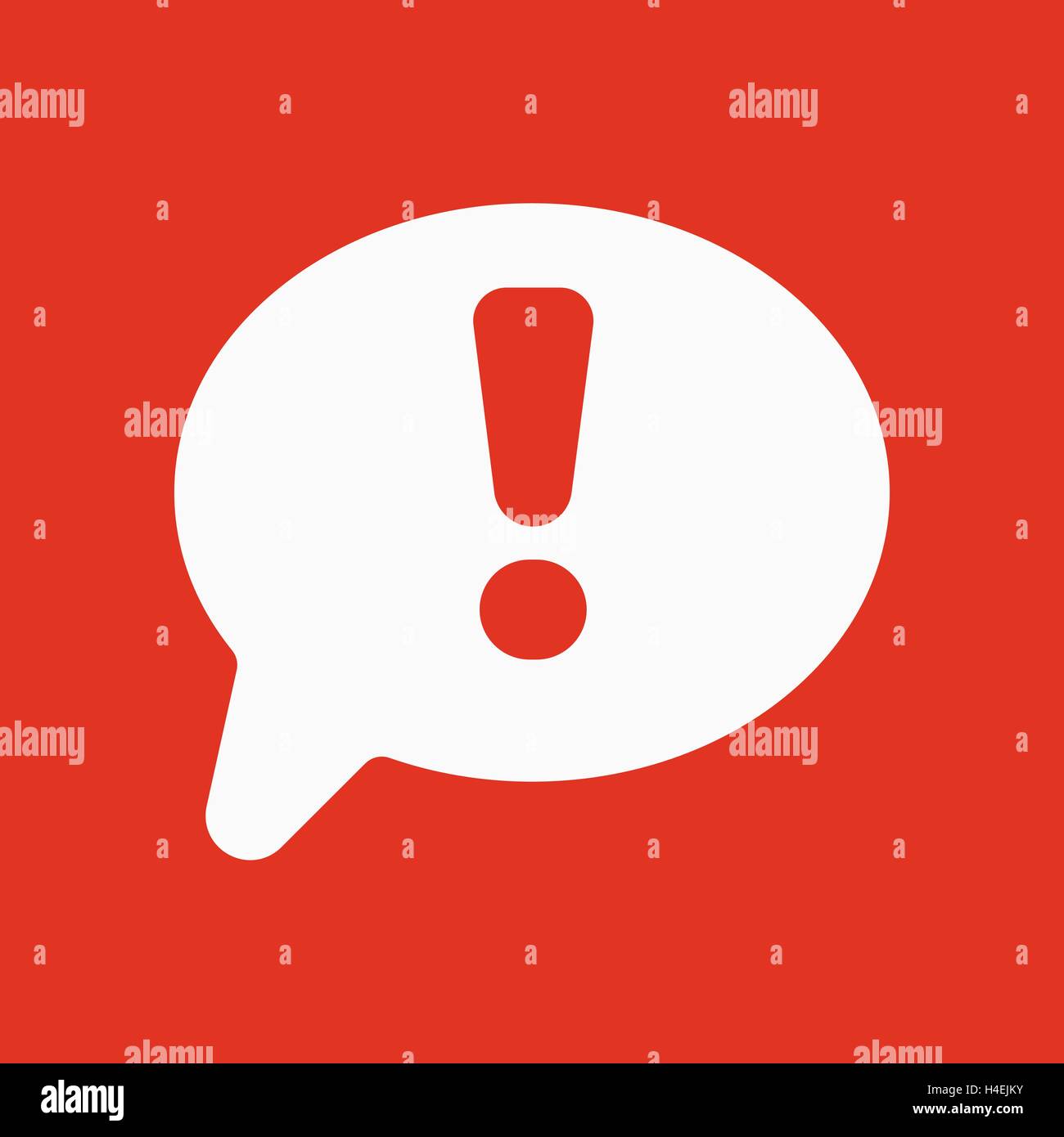 The exclamation mark icon. Attention speech bubble Stock Vector Image ...