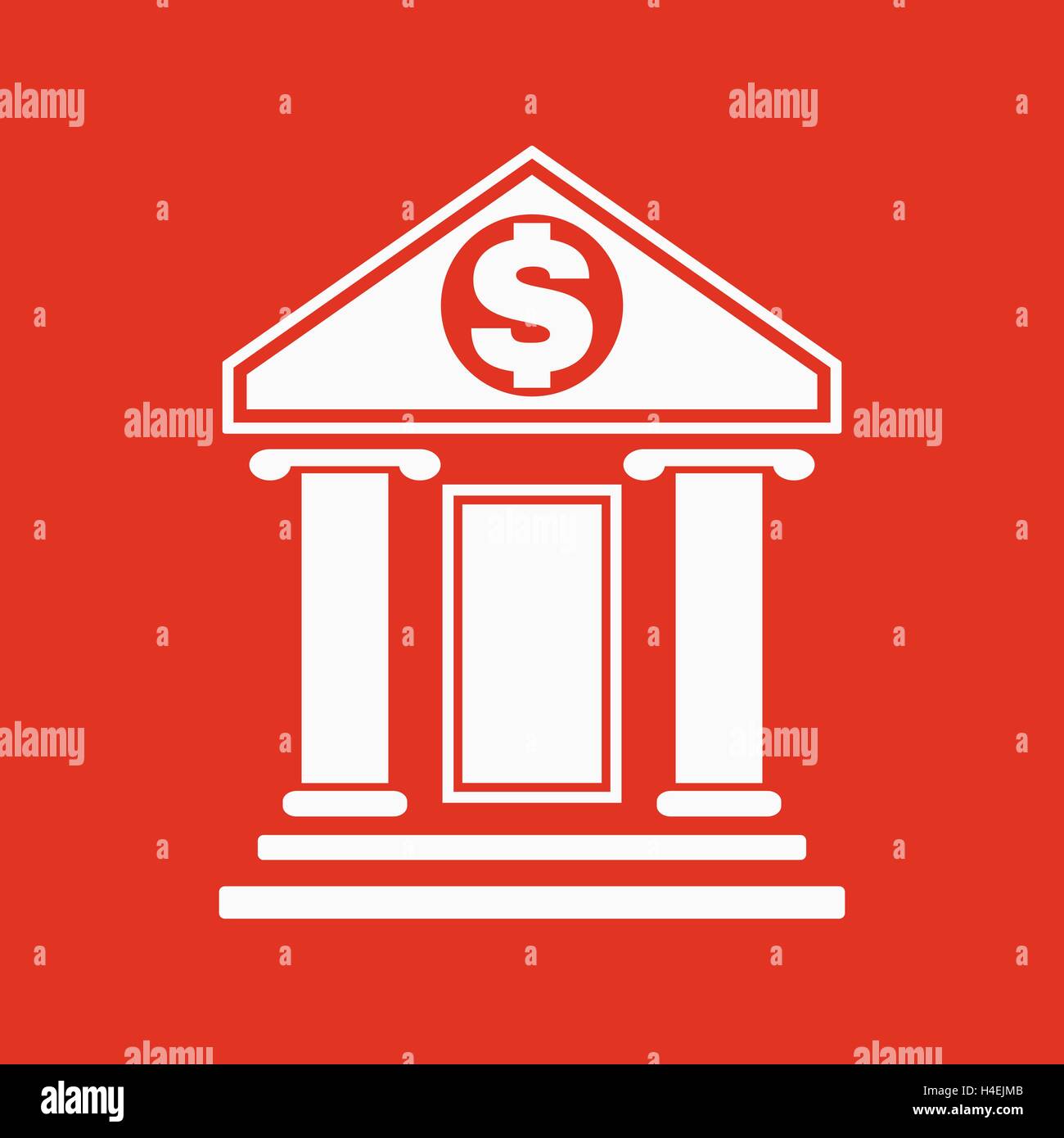 The bank icon. Banking and finance symbol. Flat Stock Vector Image ...