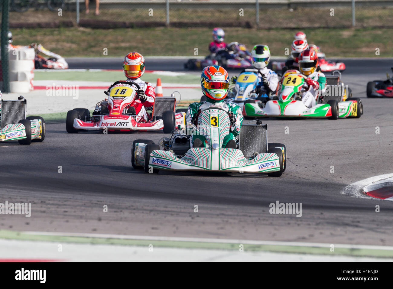 Adria, Rovigo (Italy) - October 1, 2016: Tony Kart Racing Team, driven ...